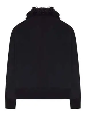 Sacai Bomber Jacket With Faux Fur Collar