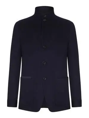 Zegna The Count Jacket In Cashmere - Blue