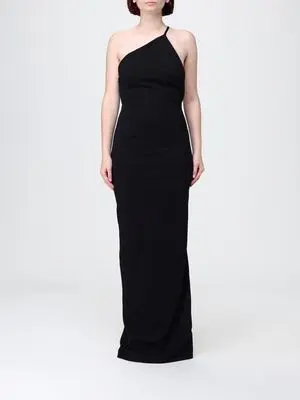 Solace London Long Criªpe Dress - Black