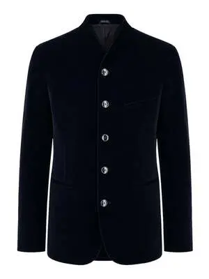 Giorgio Armani Smooth Viscose And Cupro Velvet Blazer