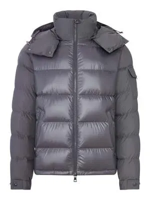Moncler Maya Short Down Jacket With Hood - Gray
