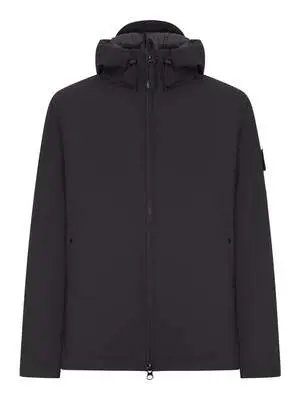 Stone Island Technical Hooded Zip-up Jacket - Black