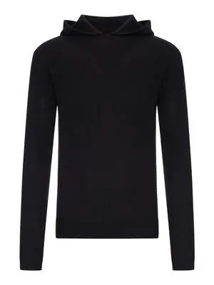 Rick Owens Knitted Hoodie - Black
