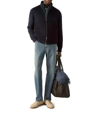 Zegna Cashmere Full-zip Cardigan - Blue