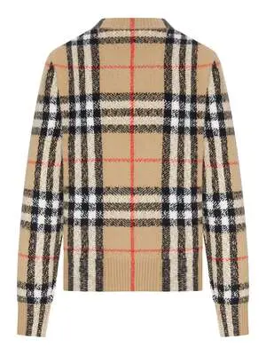 Burberry Check Knit Cardigan With Buttons
