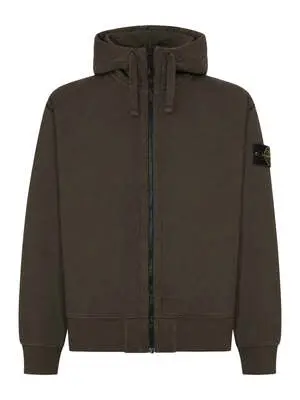Stone Island Cotton Zip-up Hoodie