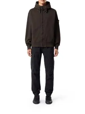 Stone Island Cotton Zip-up Hoodie