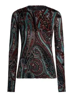 Etro Jacquard Chenille Sweater With Paisley Pattern - Multicolor