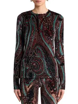 Etro Jacquard Chenille Sweater With Paisley Pattern - Multicolor
