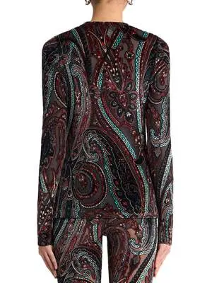 Etro Jacquard Chenille Sweater With Paisley Pattern - Multicolor