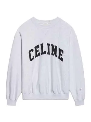 Celine Cotton Fleece Sweatshirt - Gray