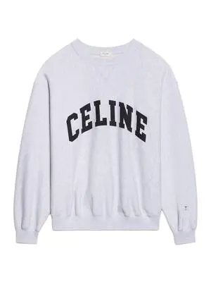 Celine Celine Men Cotton Fleece Sweatshirt Gray