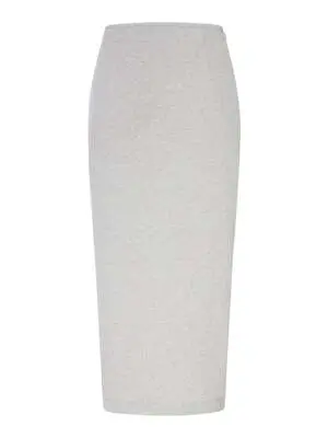 Dries Van Noten Jersey Midi Skirt With Side Draping