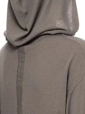 Rick Owens Cropped Knit Sweater With Hood - Multicolor