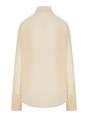Fendi Georgette Shirt With Lace Inserts - Multicolor