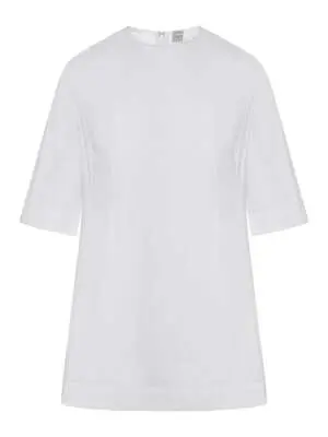 TOTEME Cotton Top With Short Sleeves - White