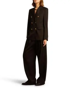 GOLDEN GOOSE Wool Gabardine Trousers - Black