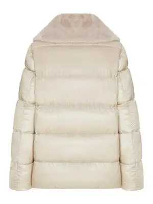 Herno Glossy Padded Down Jacket With Fur Collar - Multicolor