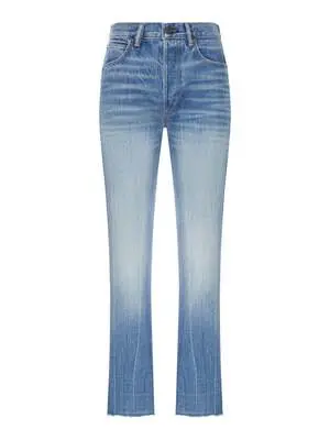 TOM FORD Slim Bootcut Jeans In Washed Denim - Multicolor