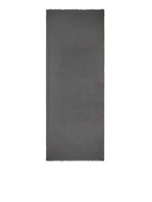 Brunello Cucinelli Cashmere And Silk Scarf With Sequins - Gray