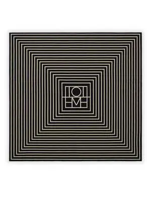 TOTEME Silk Scarf With Monogram Detail - Black