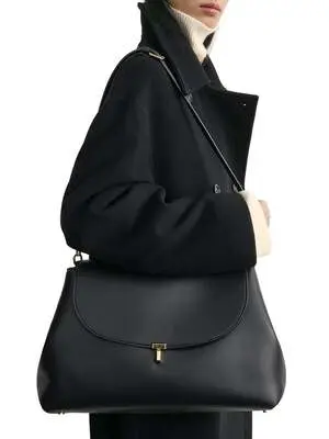TOTEME T-lock Leather Shoulder Bag