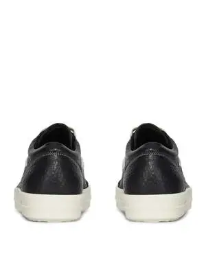 Rick Owens Hammered Calfskin Sneakers - Black