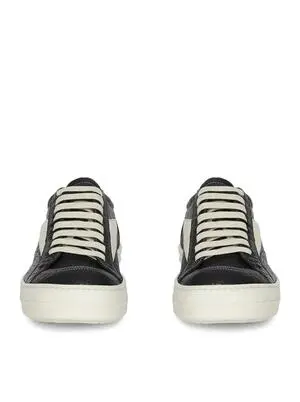 Rick Owens Hammered Calfskin Sneakers - Black