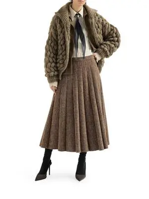 Brunello Cucinelli Dazzling Zigzag Cables Cardigan