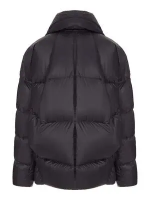 Rick Owens Short Nylon Down Jacket With Wide Collar