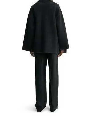 TOTEME Wool Jacket With Scarf And Embroidery - Black