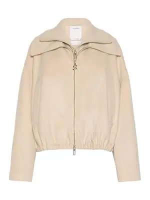 Sportmax Pure Wool Bomber Jacket With Removable Front Insert - Multicolor