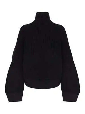 Sacai Ribbed Knit Blouson With Nylon Inserts