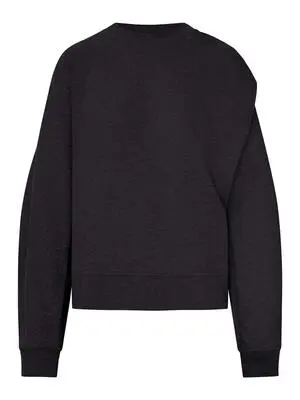 Dries Van Noten Cotton Sweatshirt With Draped Back - Black