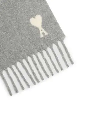 AMI Paris De Coeur Scarf In Alpaca Wool