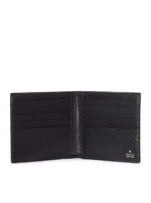 Gucci Bi-fold Wallet With Card Slot And Web Ribbon