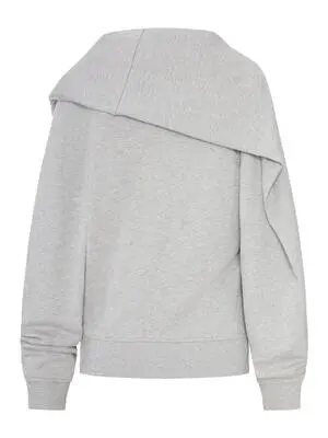 Dries Van Noten Cotton Sweatshirt With Drape On The Back - Multicolor