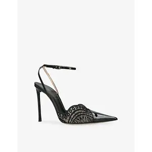 TOM FORD Lace-embroidered 105 Leather Heeled Pumps