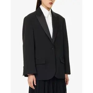 ME+EM Oversized Tux Wool-blend Blazer