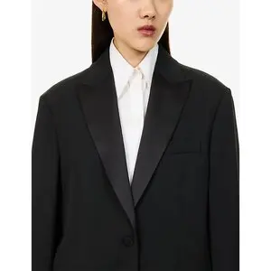 ME+EM Oversized Tux Wool-blend Blazer