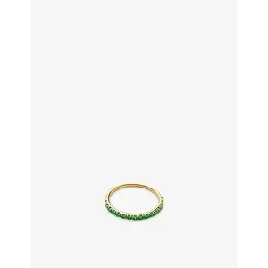 MISSOMA Eternity 9ct Solid Yellow- And Half Emerald Ring