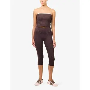 Bo+tee Bandeau Polka-dot Stretch-jersey Top