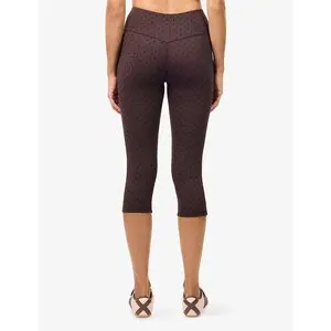 Bo+tee Logo Polka-dot Stretch-jersey Capri Leggings