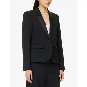 ME+EM Contour-fit Wool-blend Blazer
