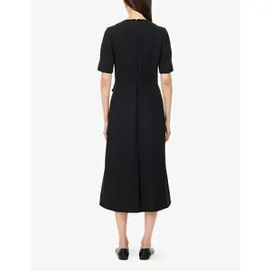 ME+EM Button-front Tailored Woven Midi Dress