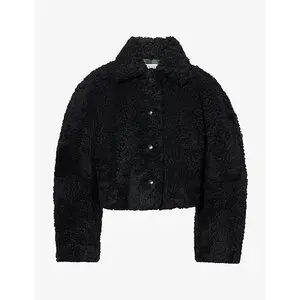 ROHE FRAMES Collared Cropped Shearling Jacket