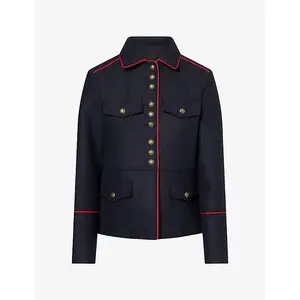 ME+EM Piped-trim Wool-blend Utility Jacket