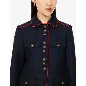 ME+EM Piped-trim Wool-blend Utility Jacket