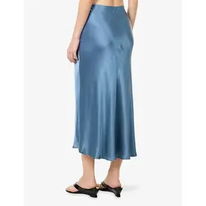 Rails Anya Bias-cut Satin Midi Skirt