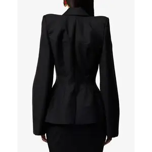 Matieres Fecales Madame Single-breasted Wool Blazer